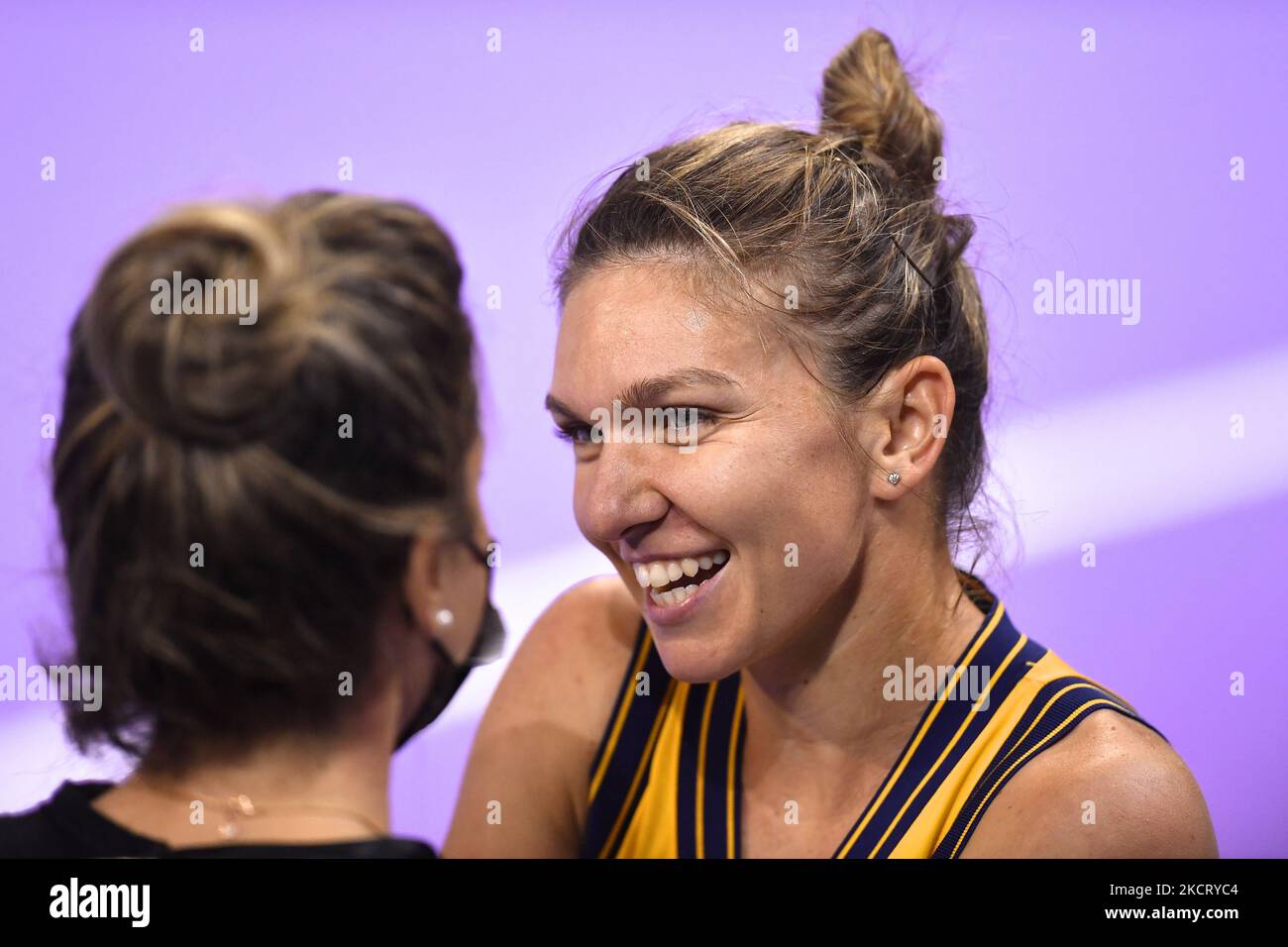 Simona Halep of Romania in action during the Transylvania Open ...