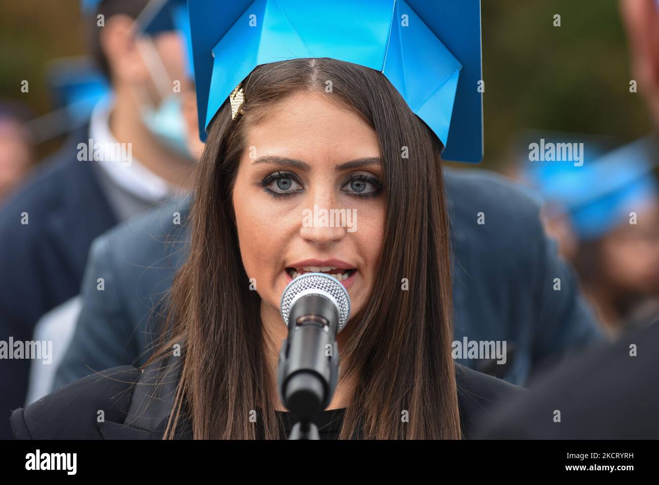 The new graduates of the autumn session paraded at the Foro Italico in ...