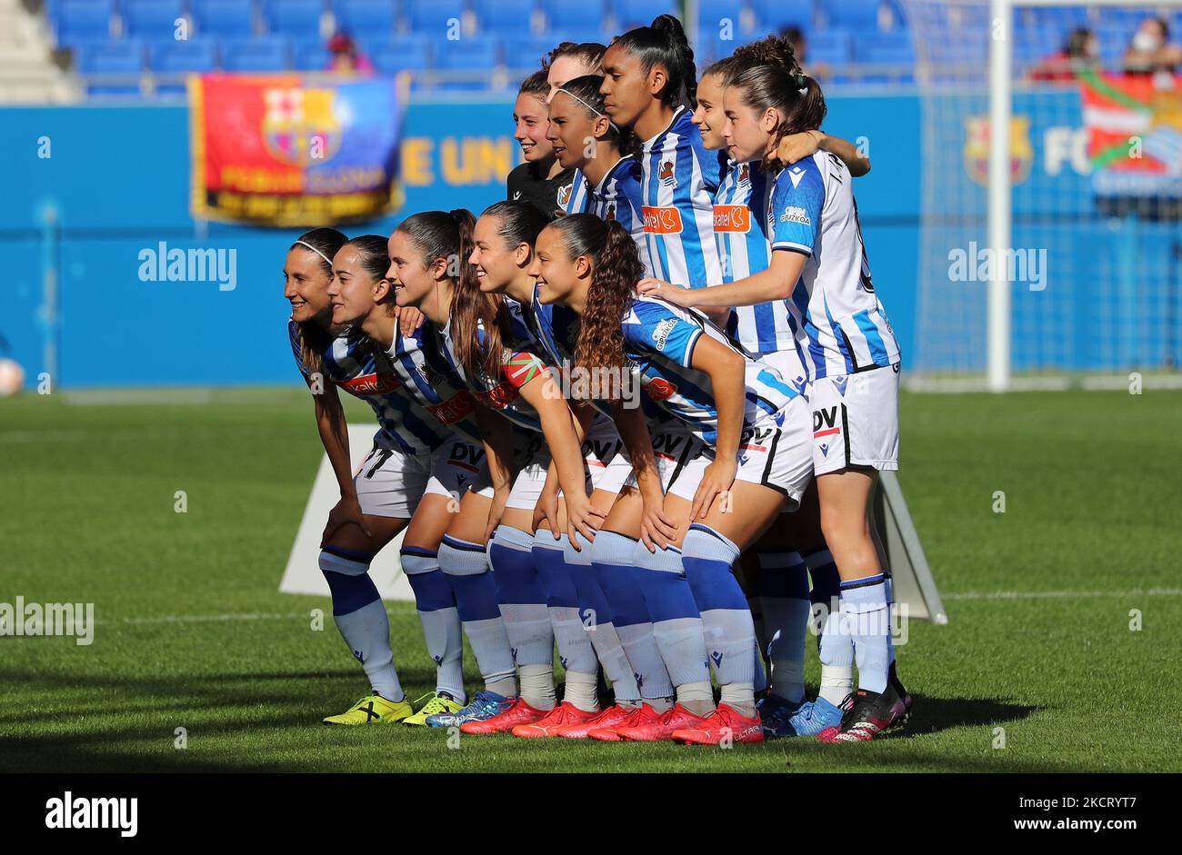 Real Sociedad team during the match between FC Barcelona and Real ...