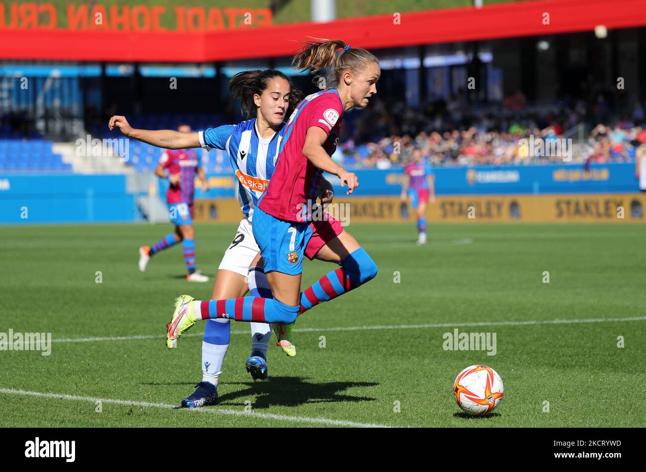 Caroline Graham Hansen and Nuria Rabano during the match between FC ...