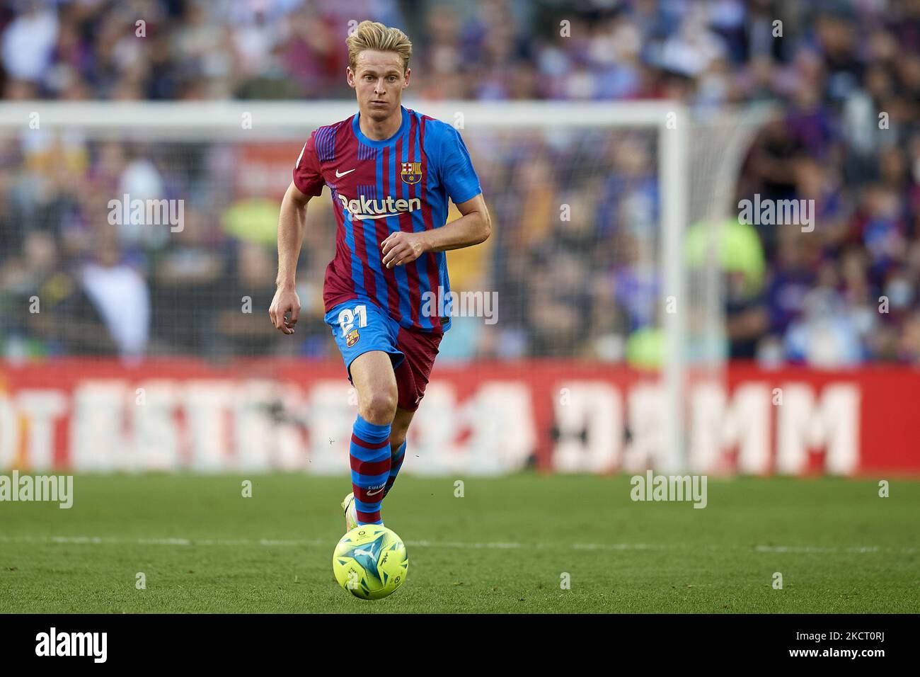 Frenkie de Jong of Barcelona in action during the La Liga Santander ...