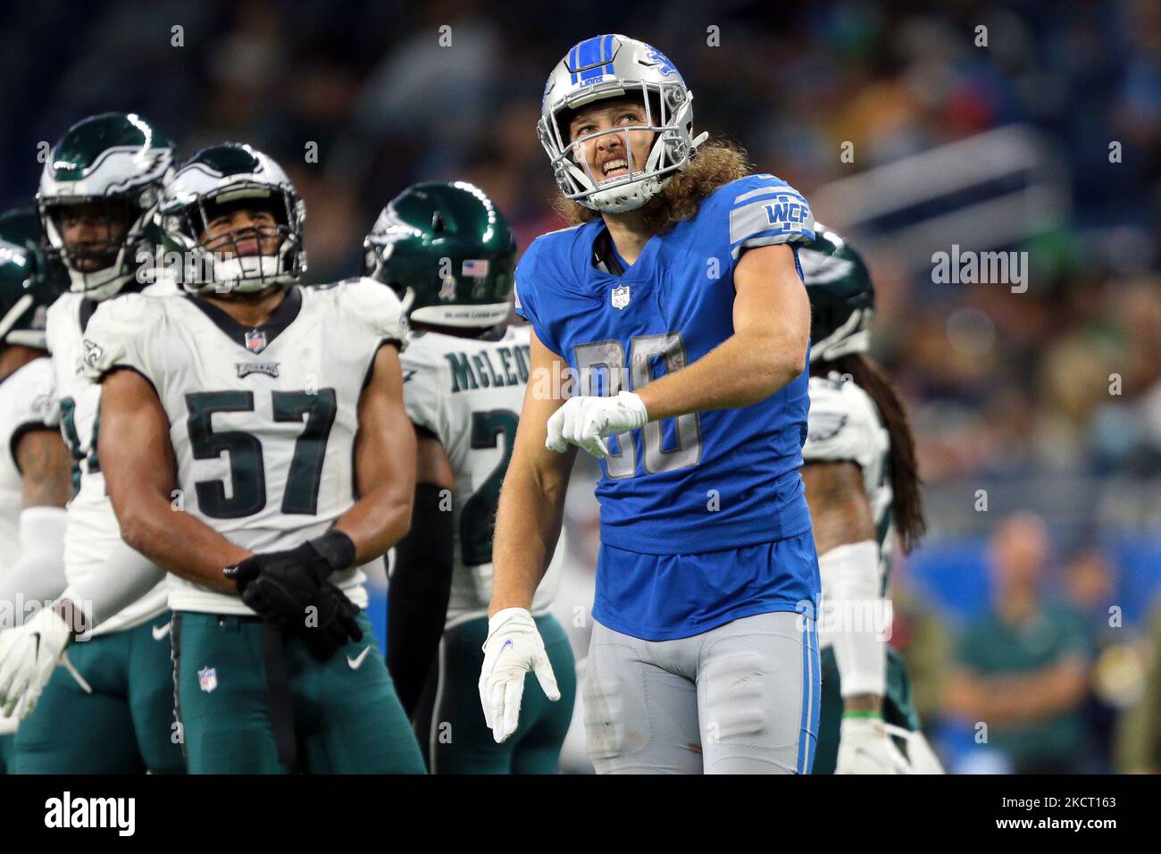 Detroit lions tight end t j hockenson hi-res stock photography and ...