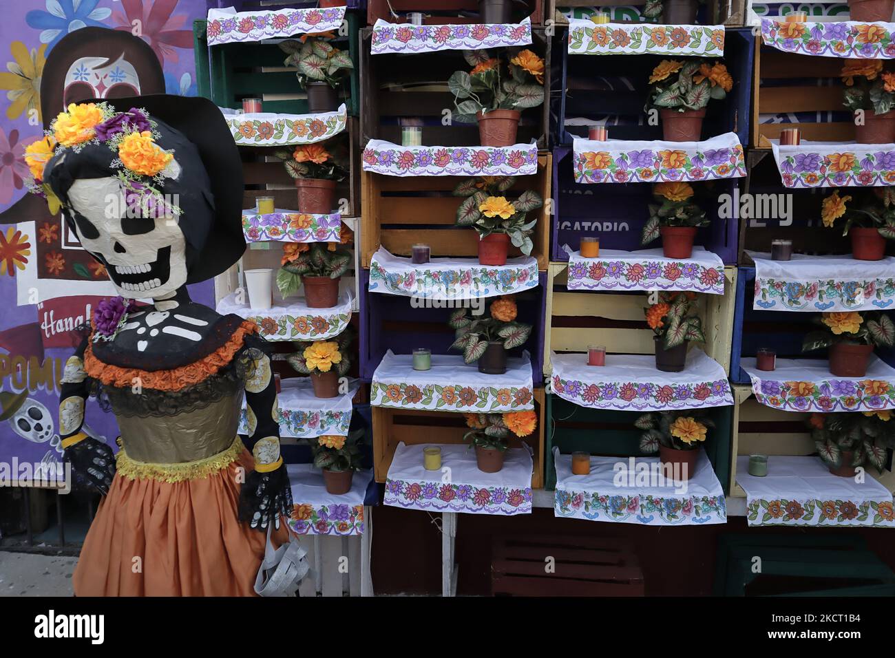 An ofrenda in the indigenous Mayan community of Pomuch, located in ...