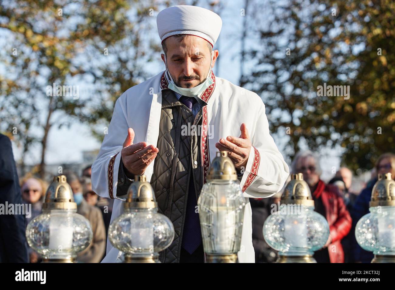Imam Ismail Caylak during the interfaith ceremony commemorating the ...