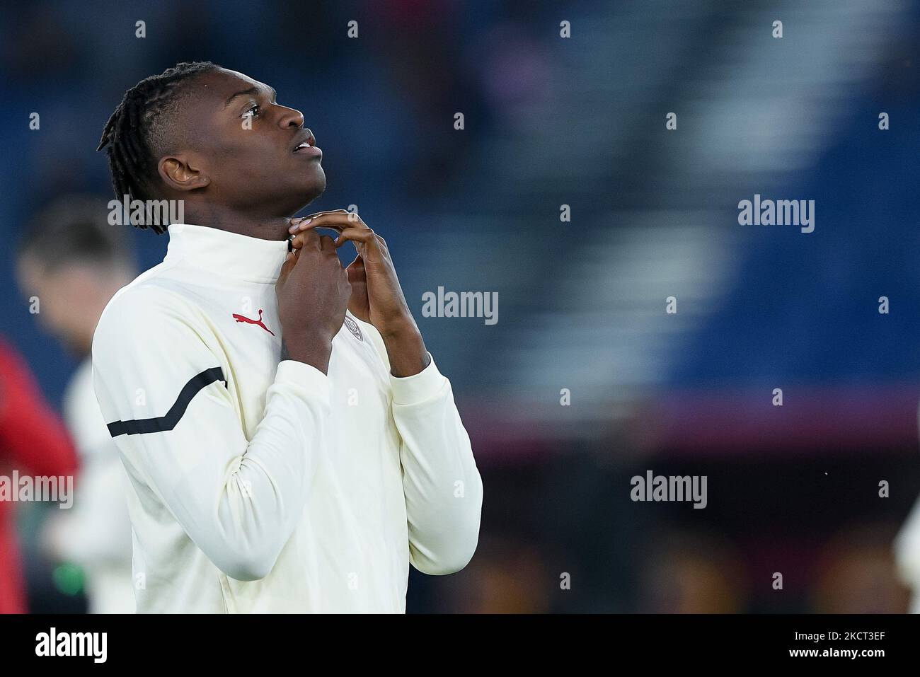 Rafael Leao of AC Milan looks on during the Serie A match between AS ...