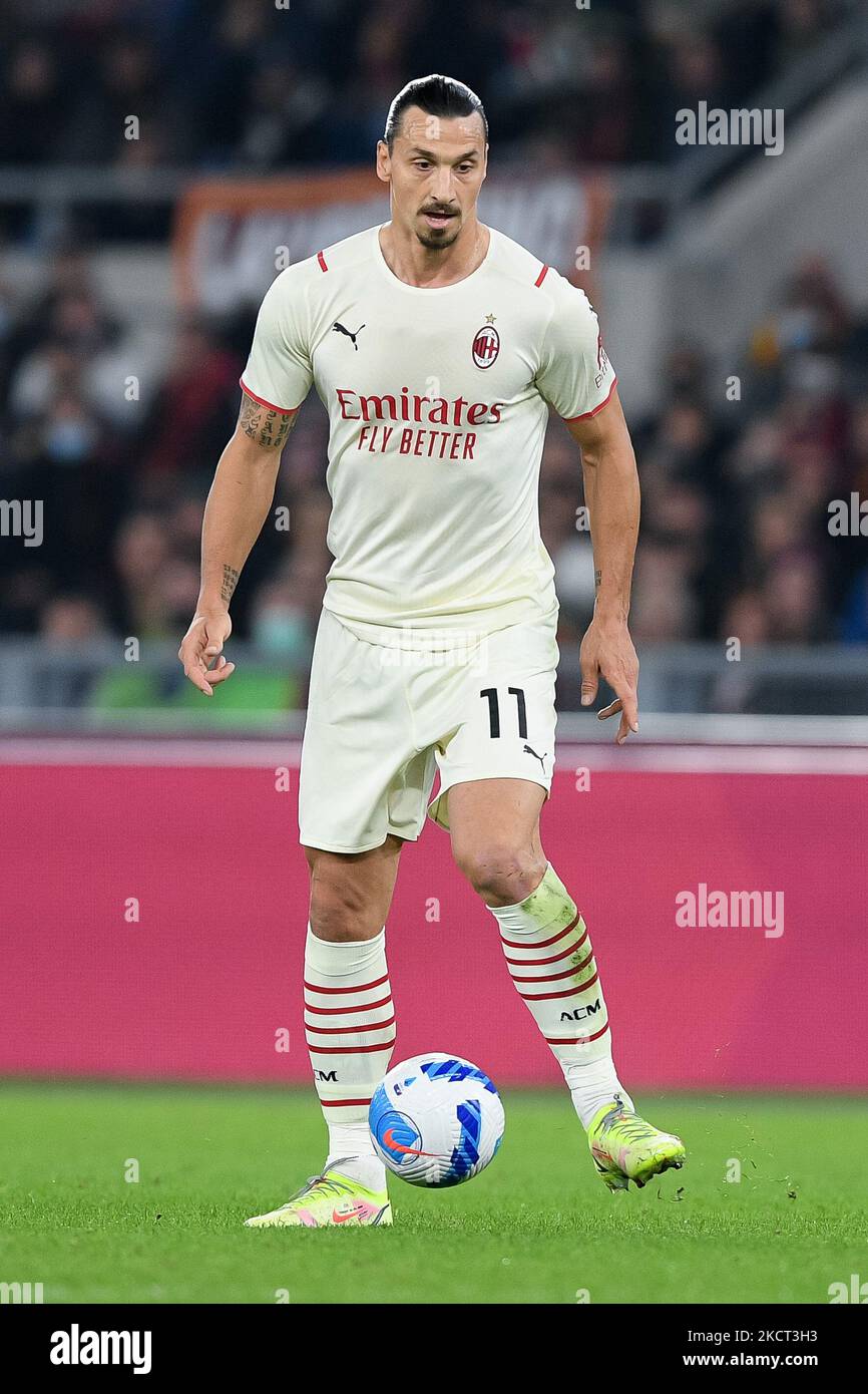 Zlatan Ibrahimovic of AC Milan during the Serie A match between AS Roma ...