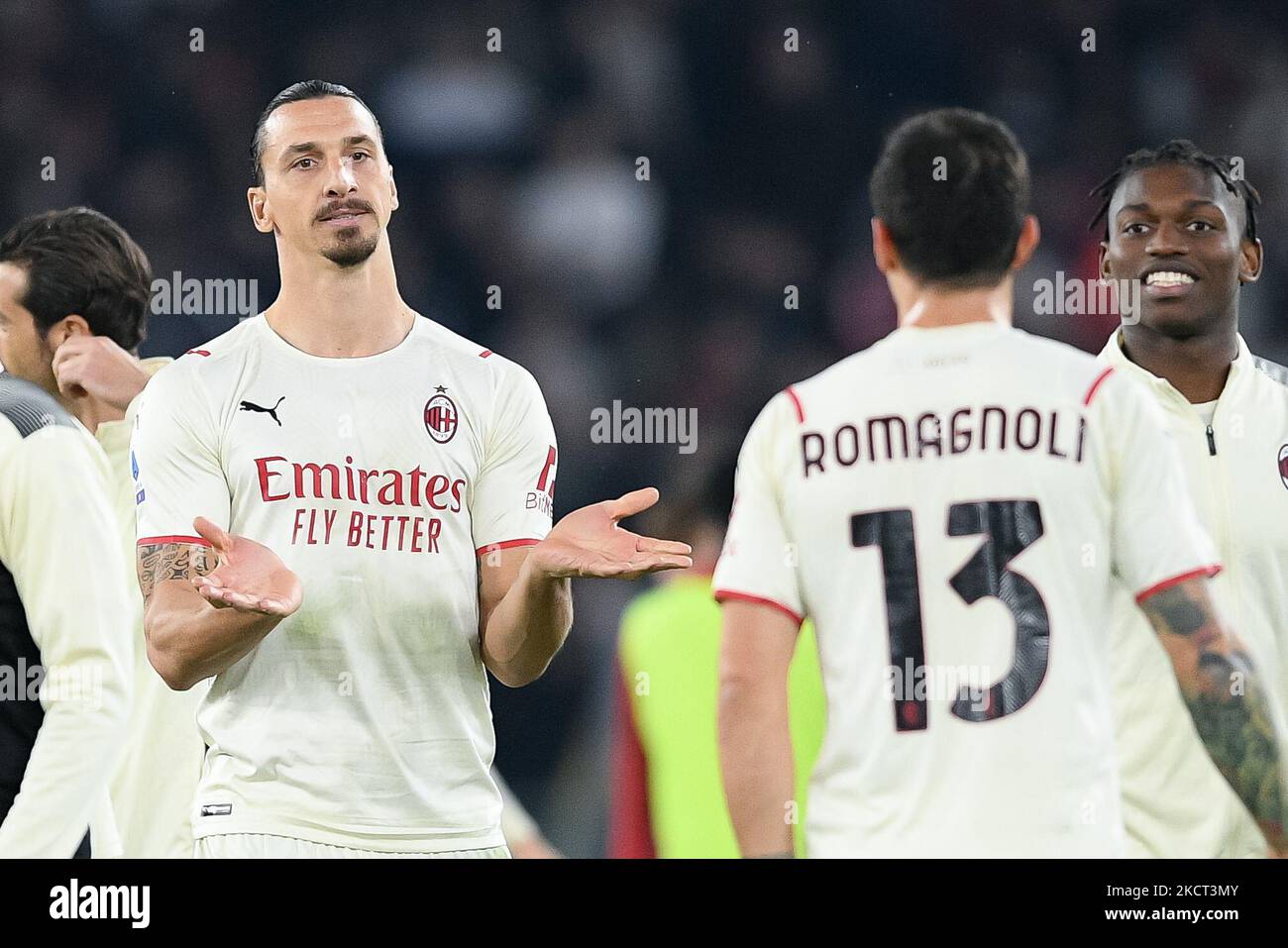 Zlatan Ibrahimovic of AC Milan gestures during the Serie A match ...