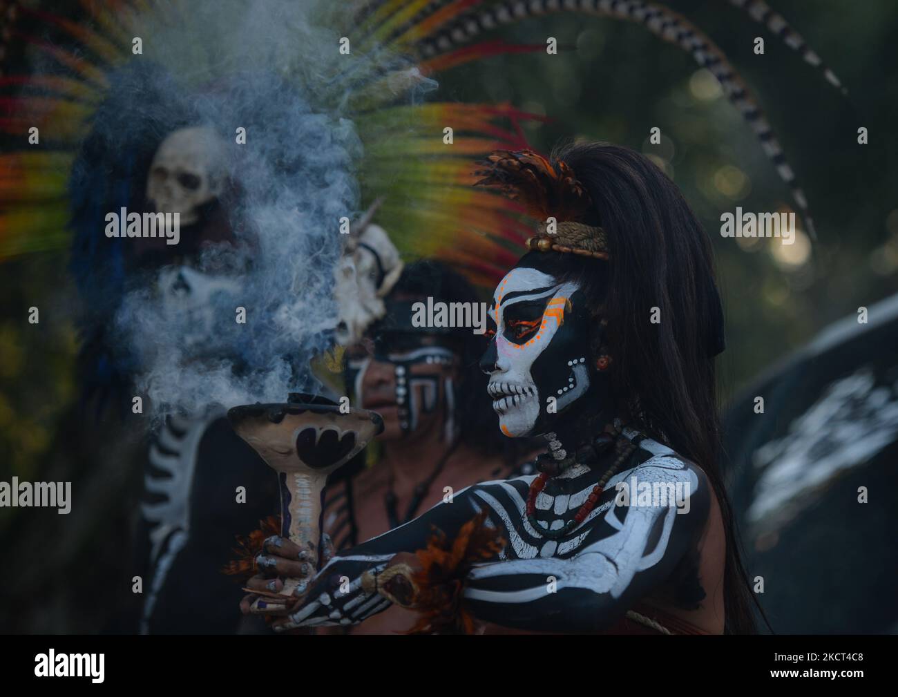 A show by a local folk group related to the Day of the Dead (in Spanish ...