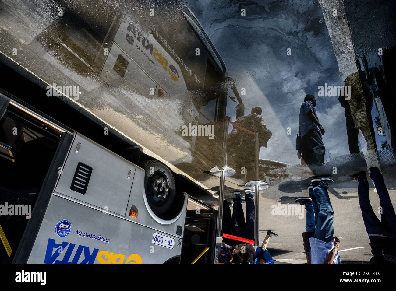 Bus Kita Trans Pakuan seen at city hall during a officially launched in ...