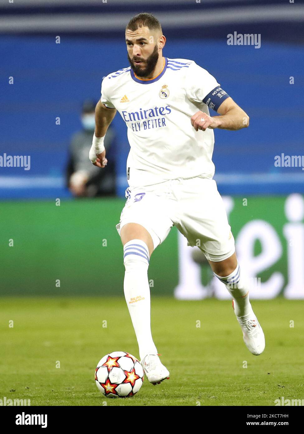 Karim Benzema of Real Madrid during the UEFA Champions League match ...