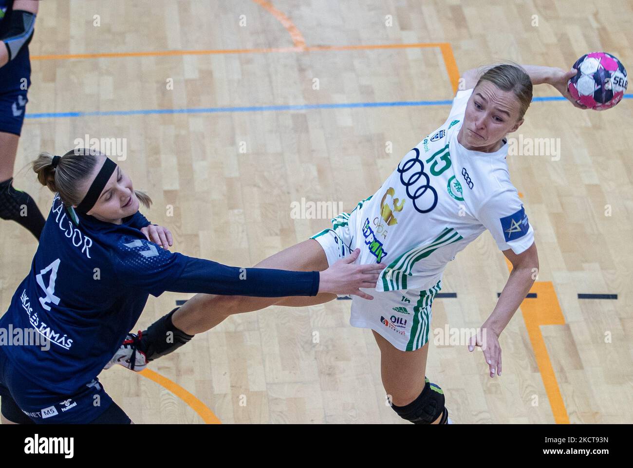 Stine Bredal Oftedal of Gy?ri Audi ETO plays during the 7th round of K ...