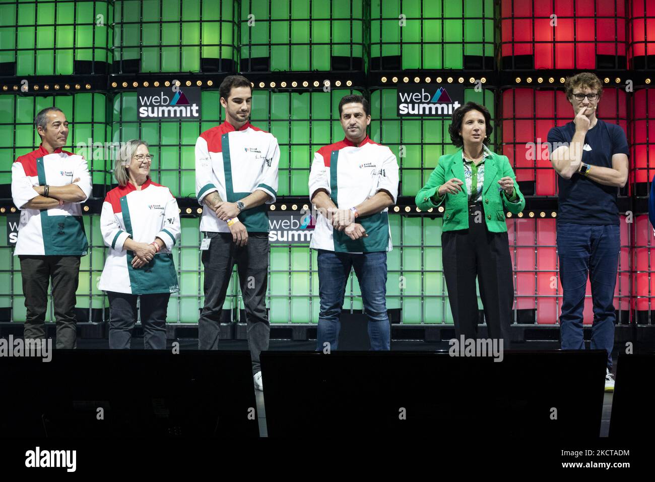 Portuguese Chefs Ricardo Costa(R) ,Nuno Bergonse(MR),Justa Nobre(ML ...