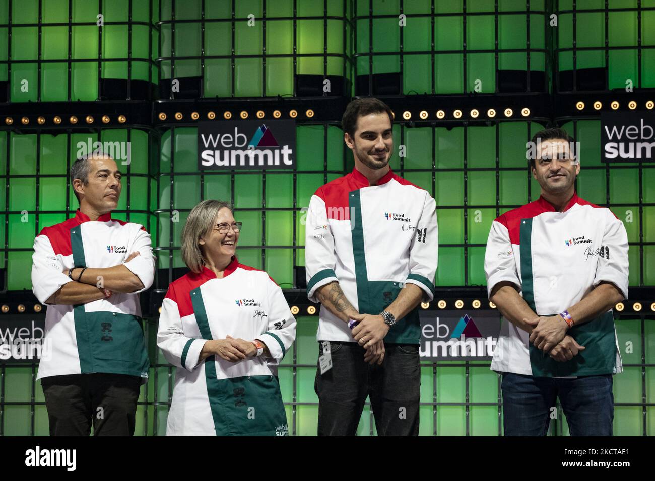 Portuguese Chefs Ricardo Costa(R) ,Nuno Bergonse(MR),Justa Nobre(ML ...