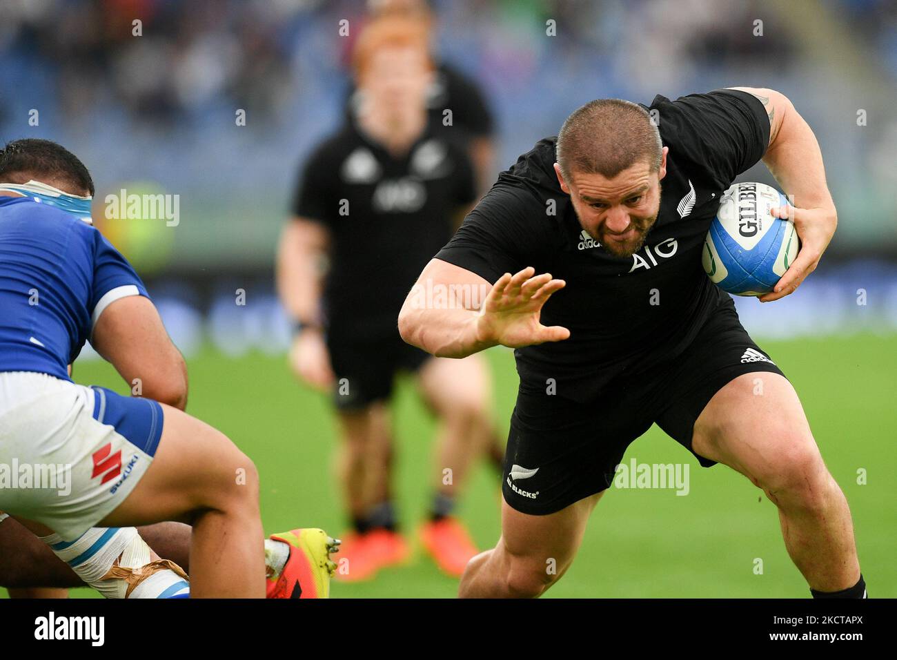 George Bridge of New Zealand All Blacks scores a try during the Autumn ...