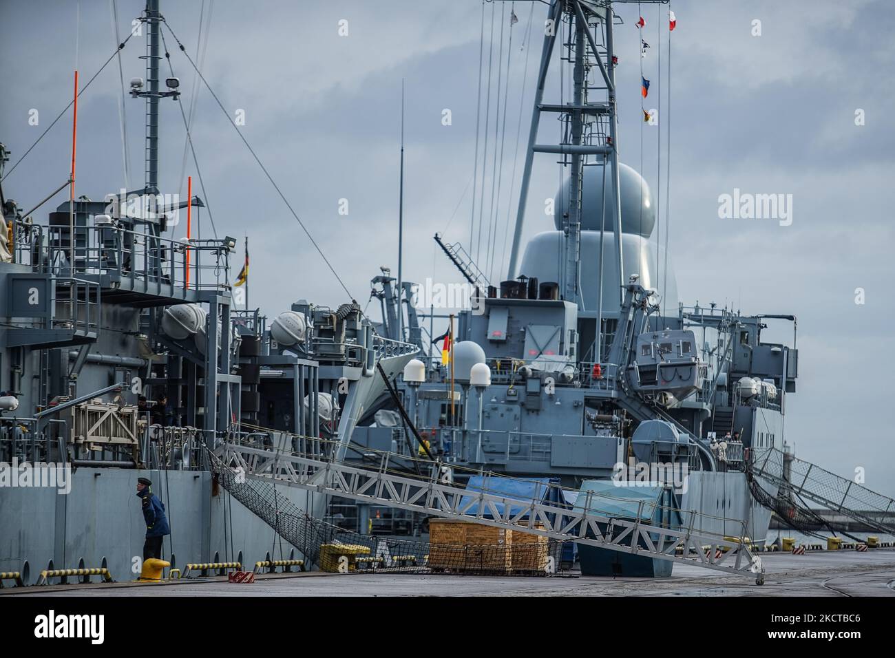 Intelligence ship of the German Navy Alster (A 50) and Elbe-class ...
