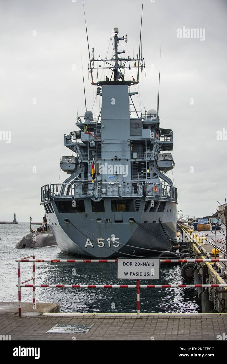 Intelligence ship of the German Navy Alster (A 50) and Elbe-class ...