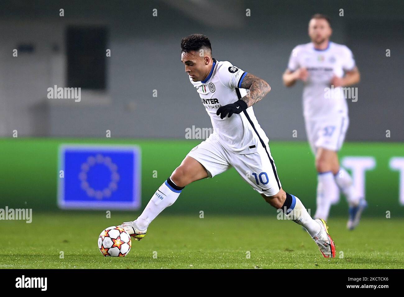 Lautaro Martinez in action during the UEFA Champions League group D ...