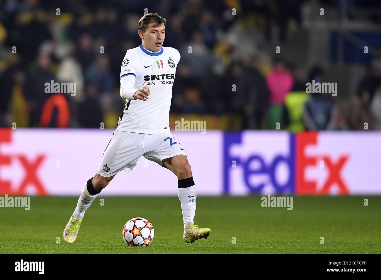Nicolo Barella in action during the UEFA Champions League group D ...