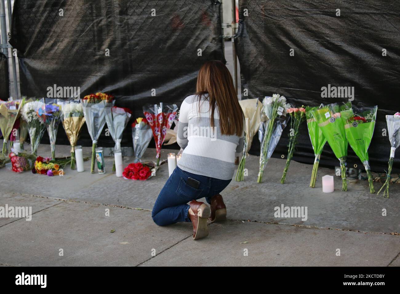 On November 6th, 2021, grieving festival goers left notes, balloons ...