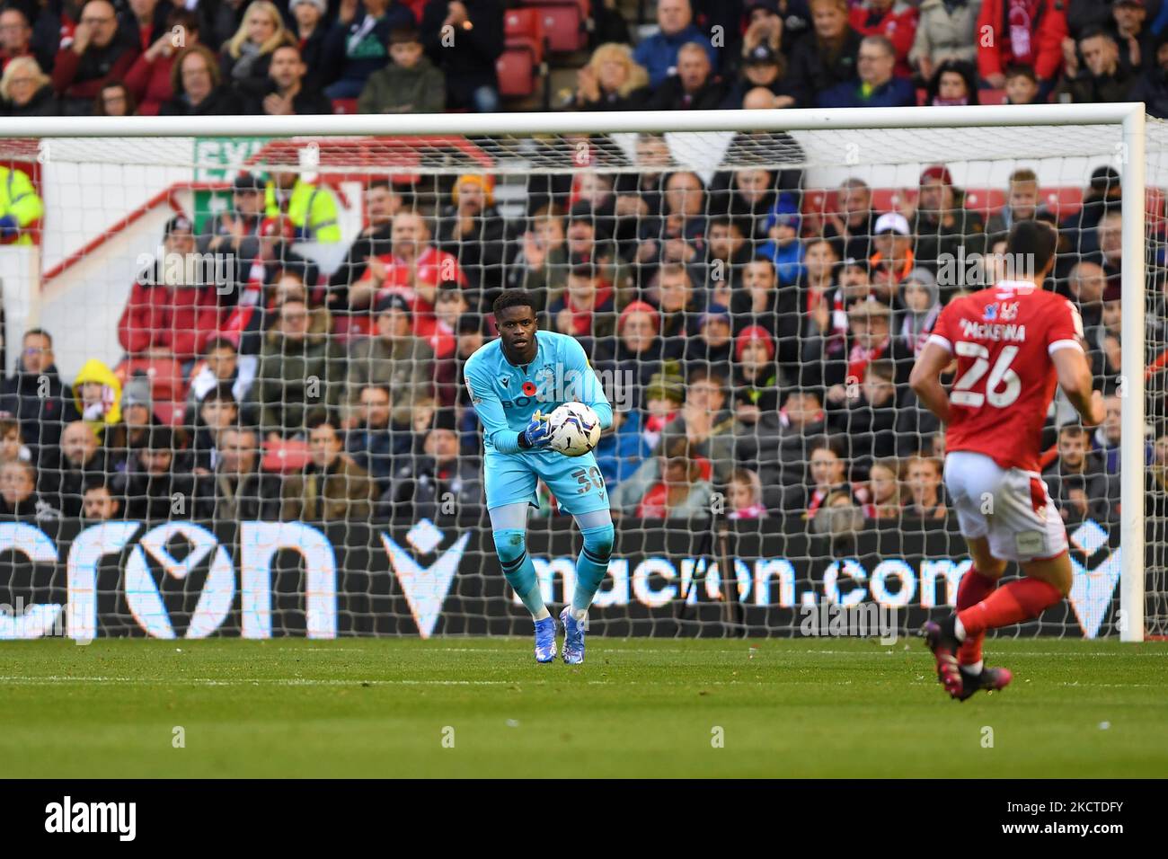 Nottingham Forest goalkeeper Brice Samba during the Sky Bet ...