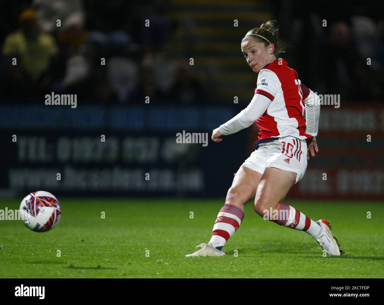 Kim Little of Arsenal scores during Barclays FA Women's Super League ...