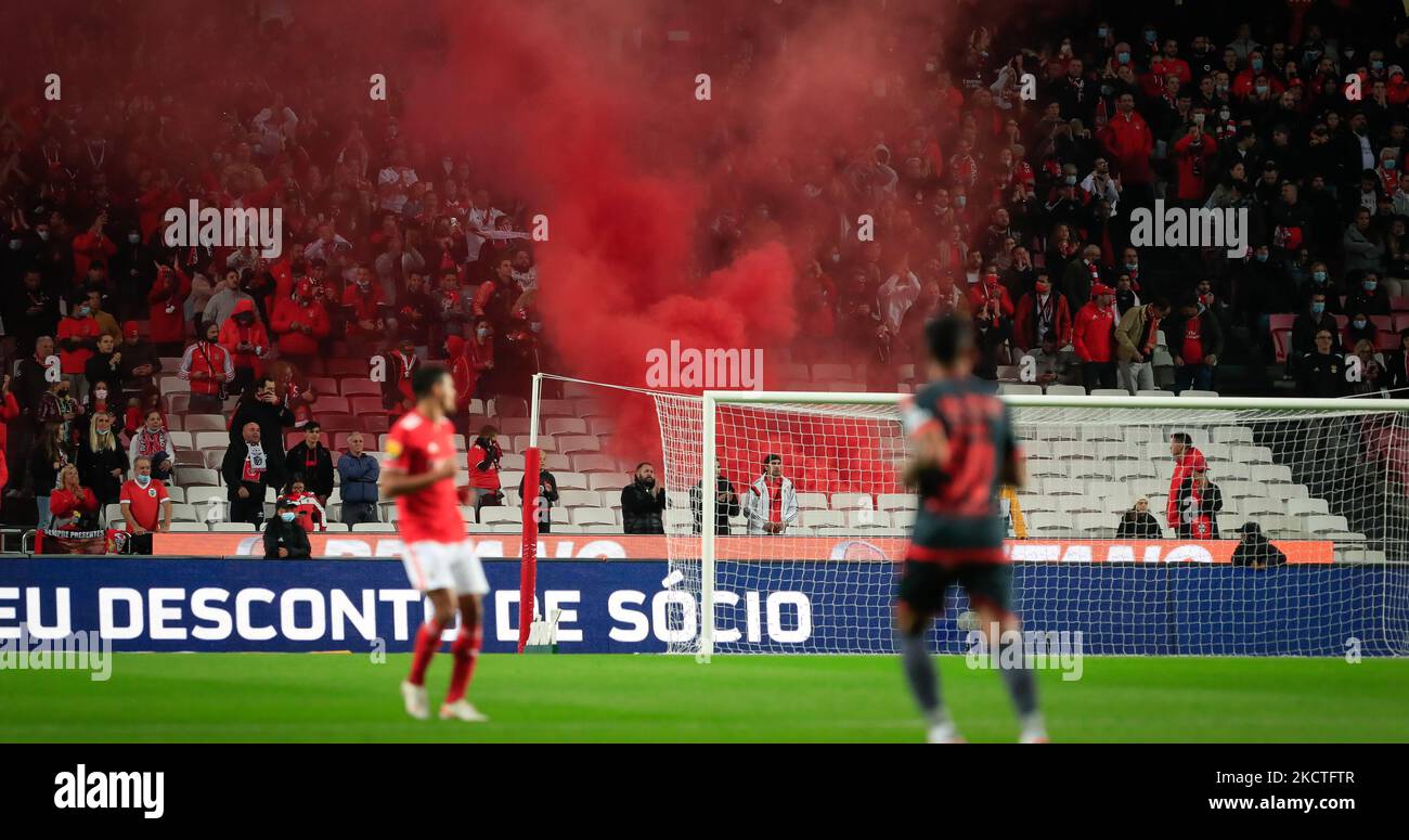 SL Benfica Supporters during the Liga Bwin match between SL Benfica and ...