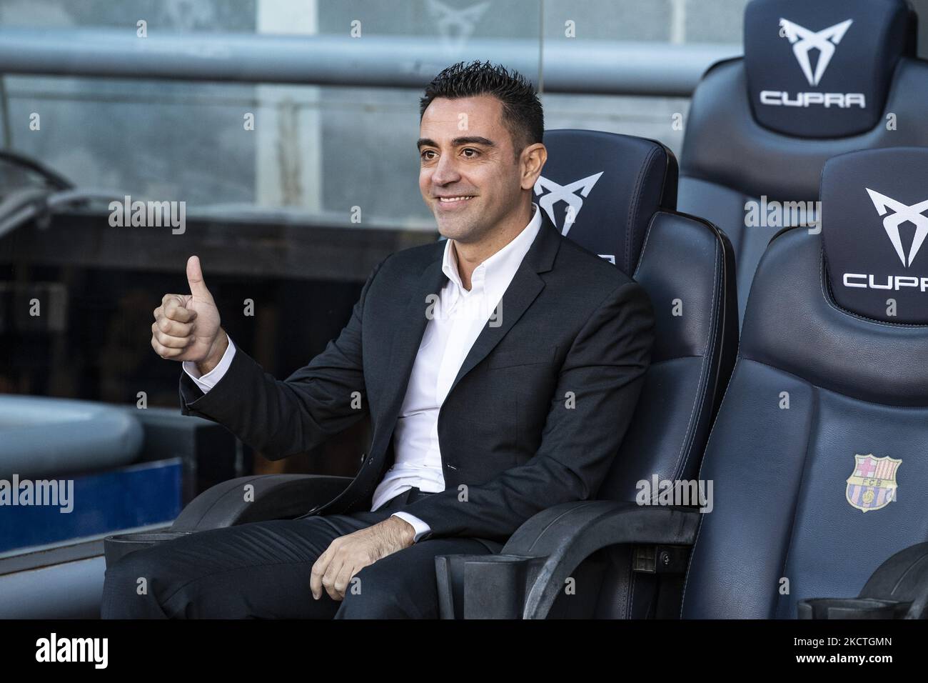 Xavi Hernandez presented as a new coach of FC Barcelona at Camp Nou ...