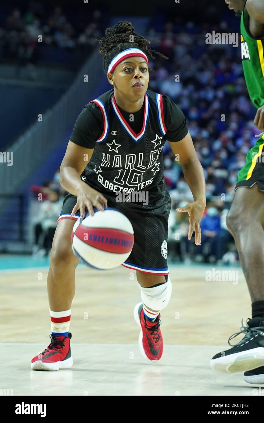 Torch George of the Harlem Globetrotters during the exhibition match of ...