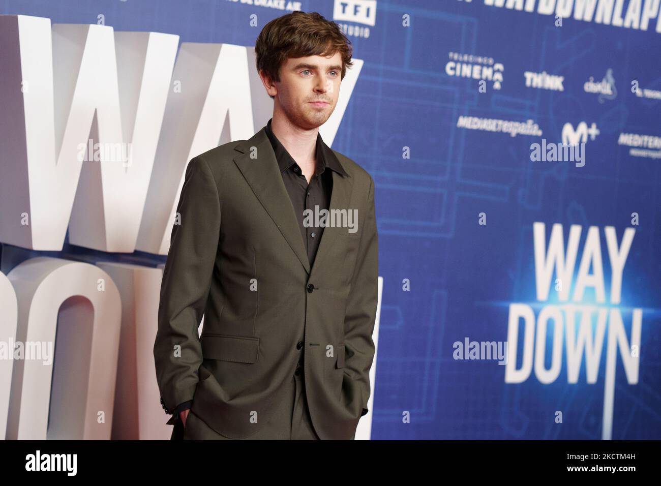 English actor Freddie Highmore poses at the 'Way Down' premier at the ...