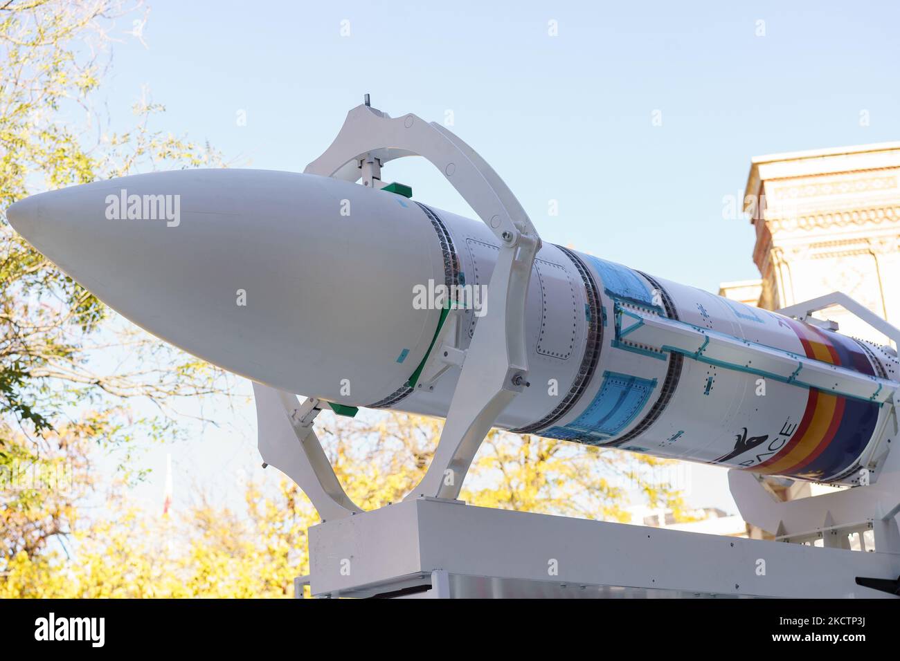 MIURA 1, the first Spanish space rocket, during its presentation on the ...
