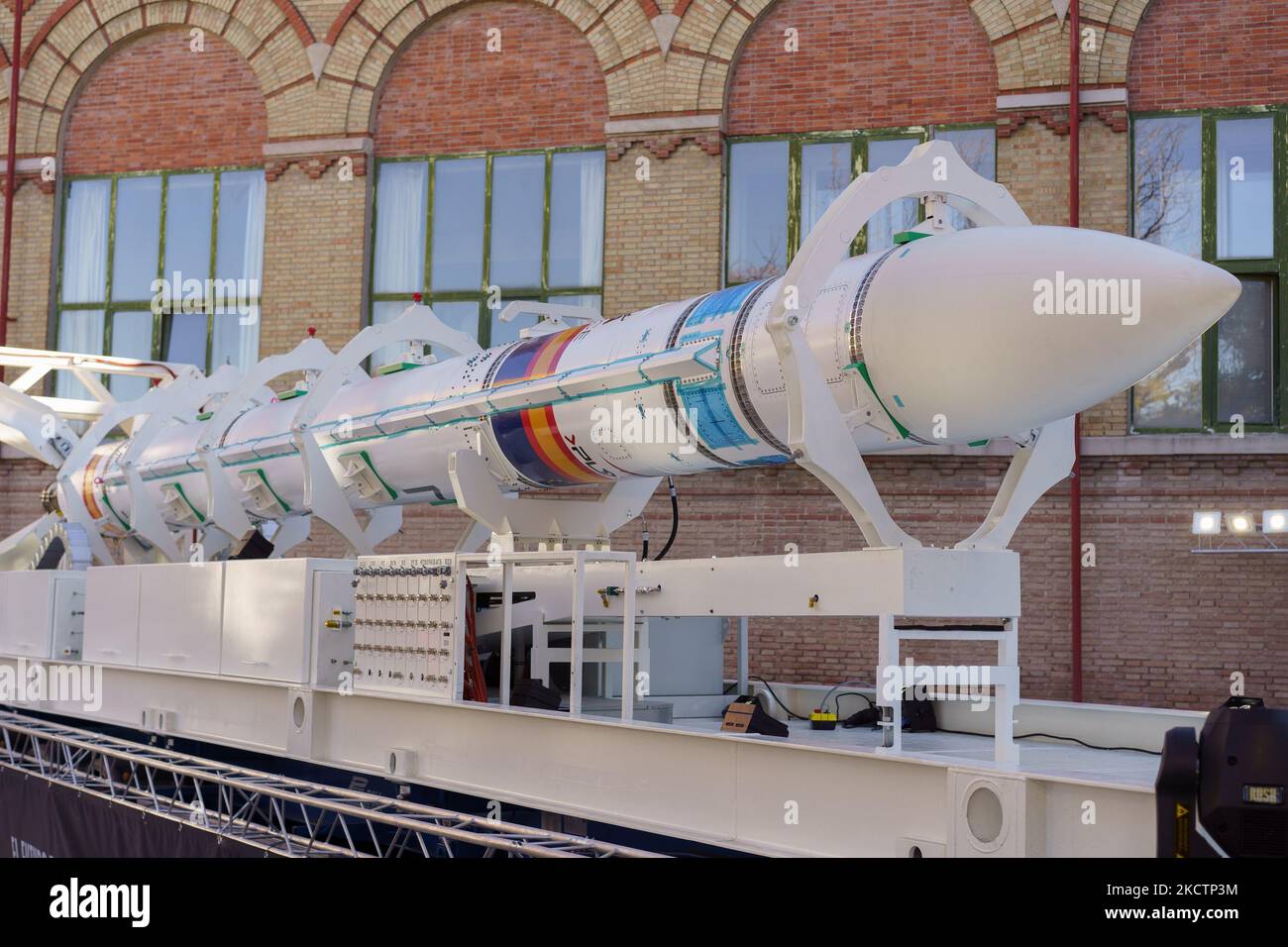 MIURA 1, the first Spanish space rocket, during its presentation on the ...