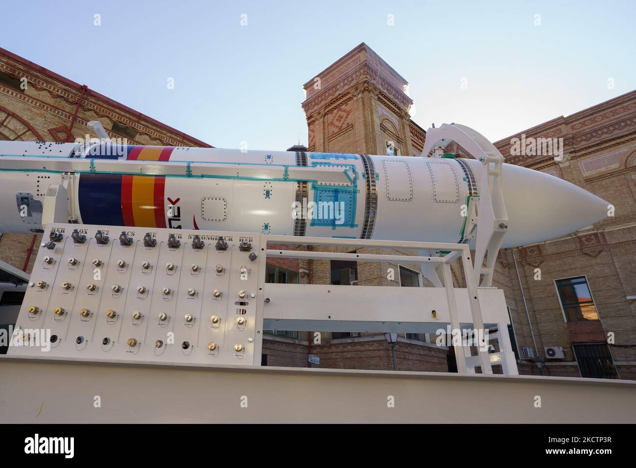 MIURA 1, the first Spanish space rocket, during its presentation on the ...