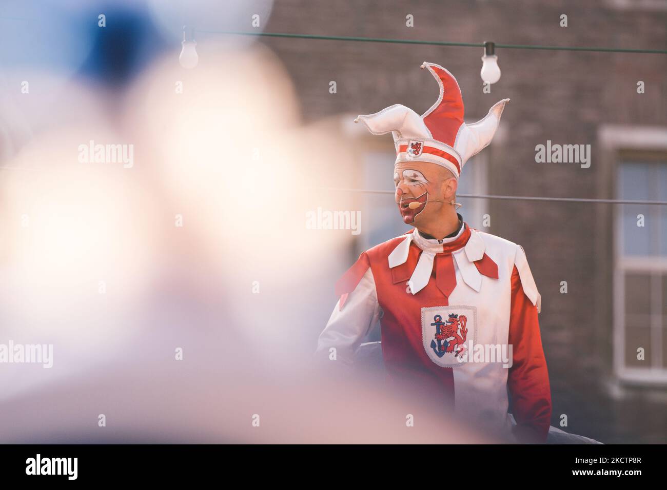 Hoppeditz, a renowned carnivalist, is seen during the carnival opening ...