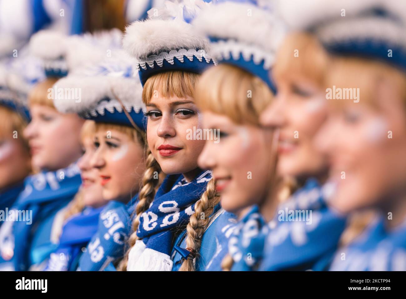 carnival members celebrate for the camera during the carnival opening ...