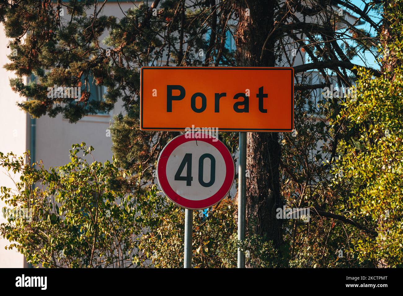 Porat, small city in Croatia. Summer Vaation, Krk, Dalmacia Stock Photo ...