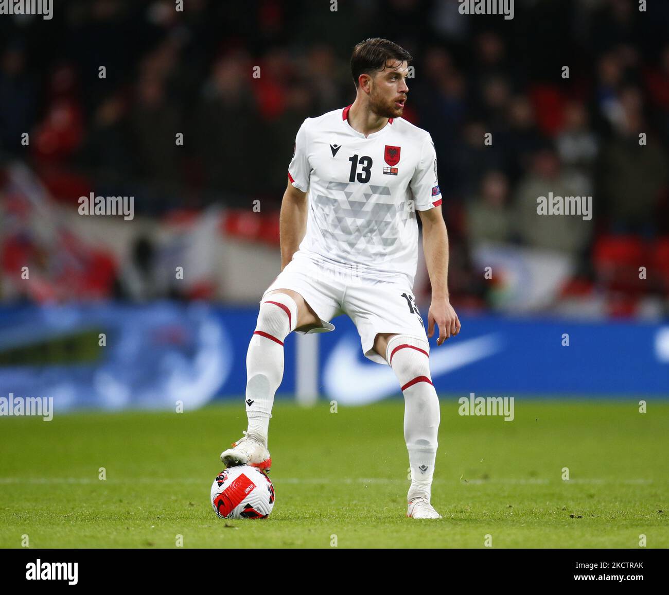 Enea Mihaj of Albania during World Qualifying - European match between ...