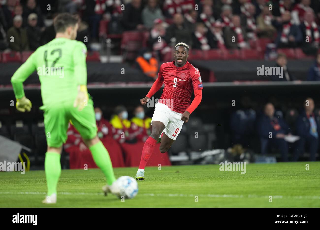 Mohammed Daramy of Denmark during Denmark against Faroe Islands, World ...