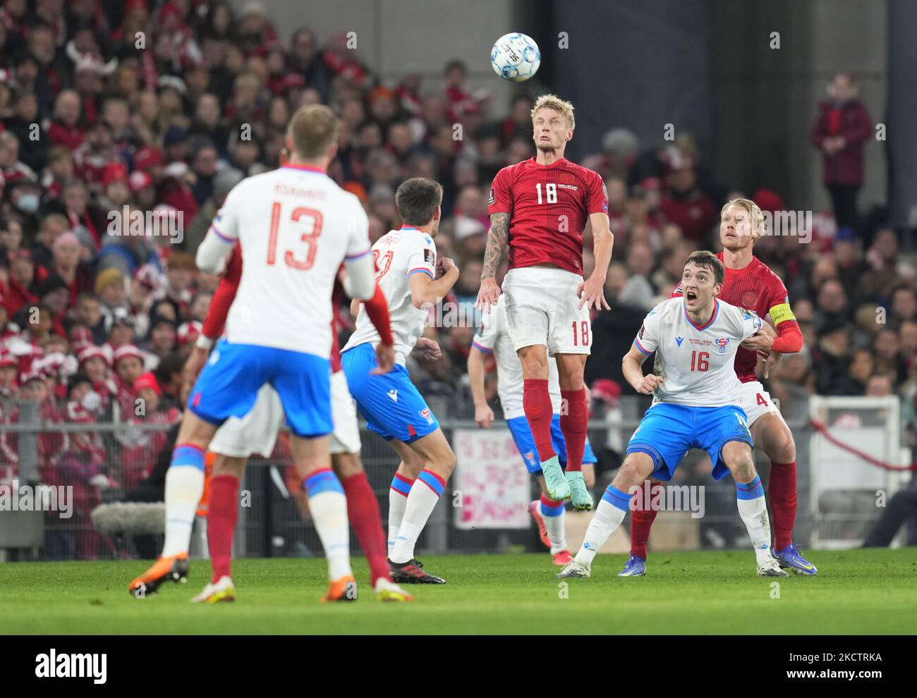 Daniel Wass of Denmark during Denmark against Faroe Islands, World Cup ...