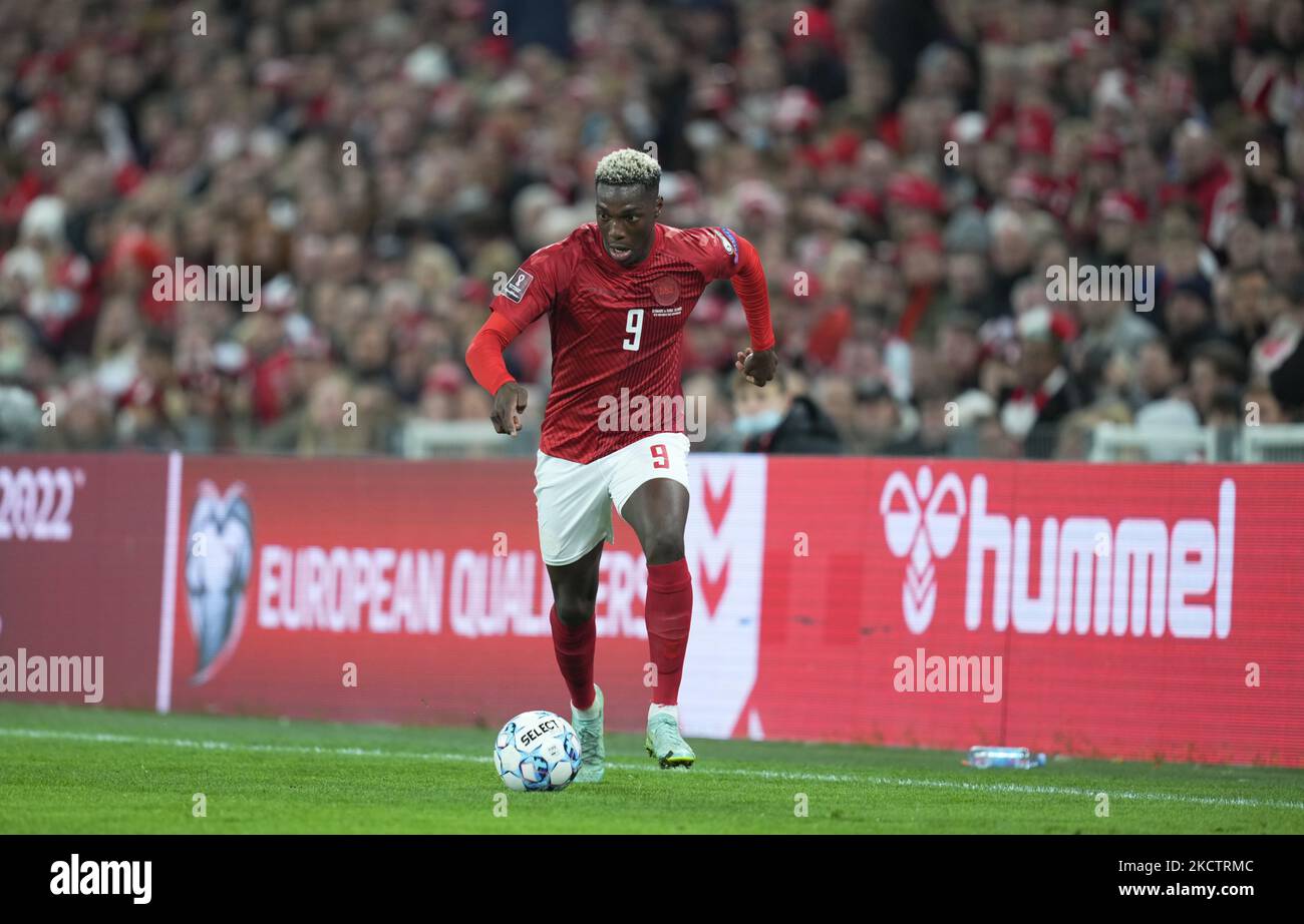 Mohammed Daramy of Denmark during Denmark against Faroe Islands, World ...