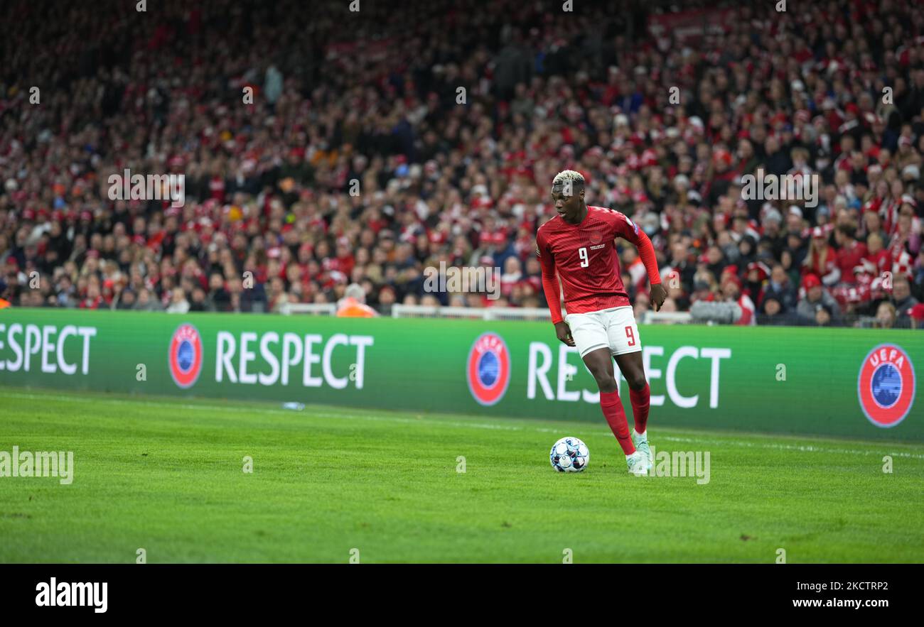 Mohammed Daramy of Denmark during Denmark against Faroe Islands, World ...