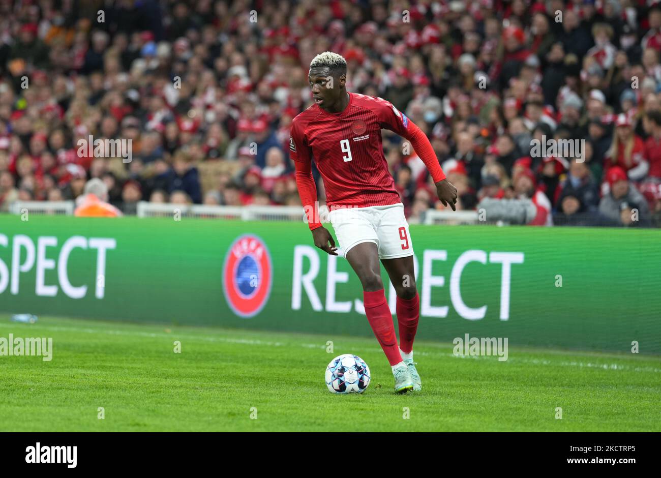 Mohammed Daramy of Denmark during Denmark against Faroe Islands, World ...