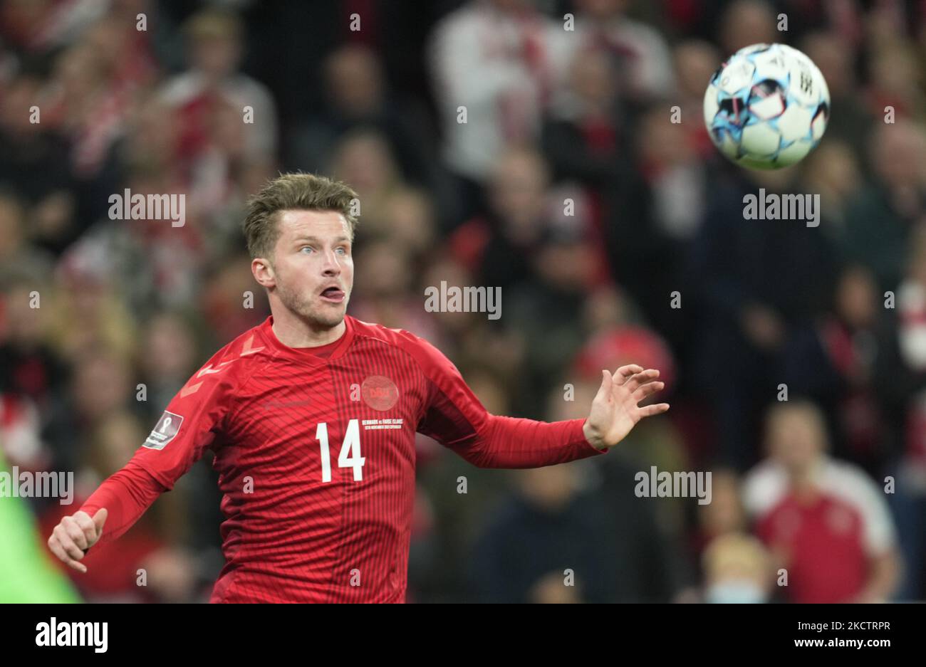 Anders Dreyer of Denmark during Denmark against Faroe Islands, World ...