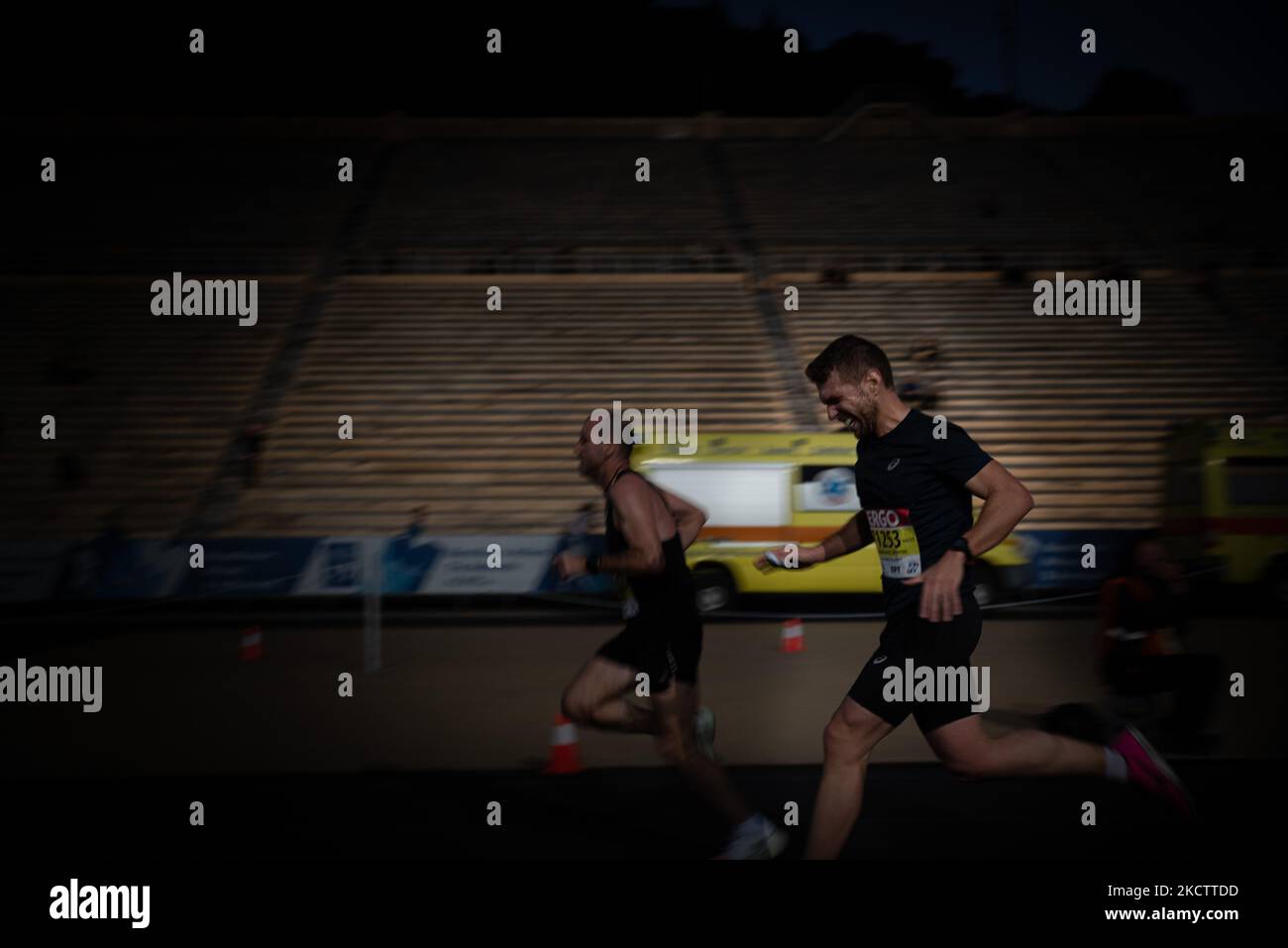 Runners towards the finish line of the 10km event during the 38th ...