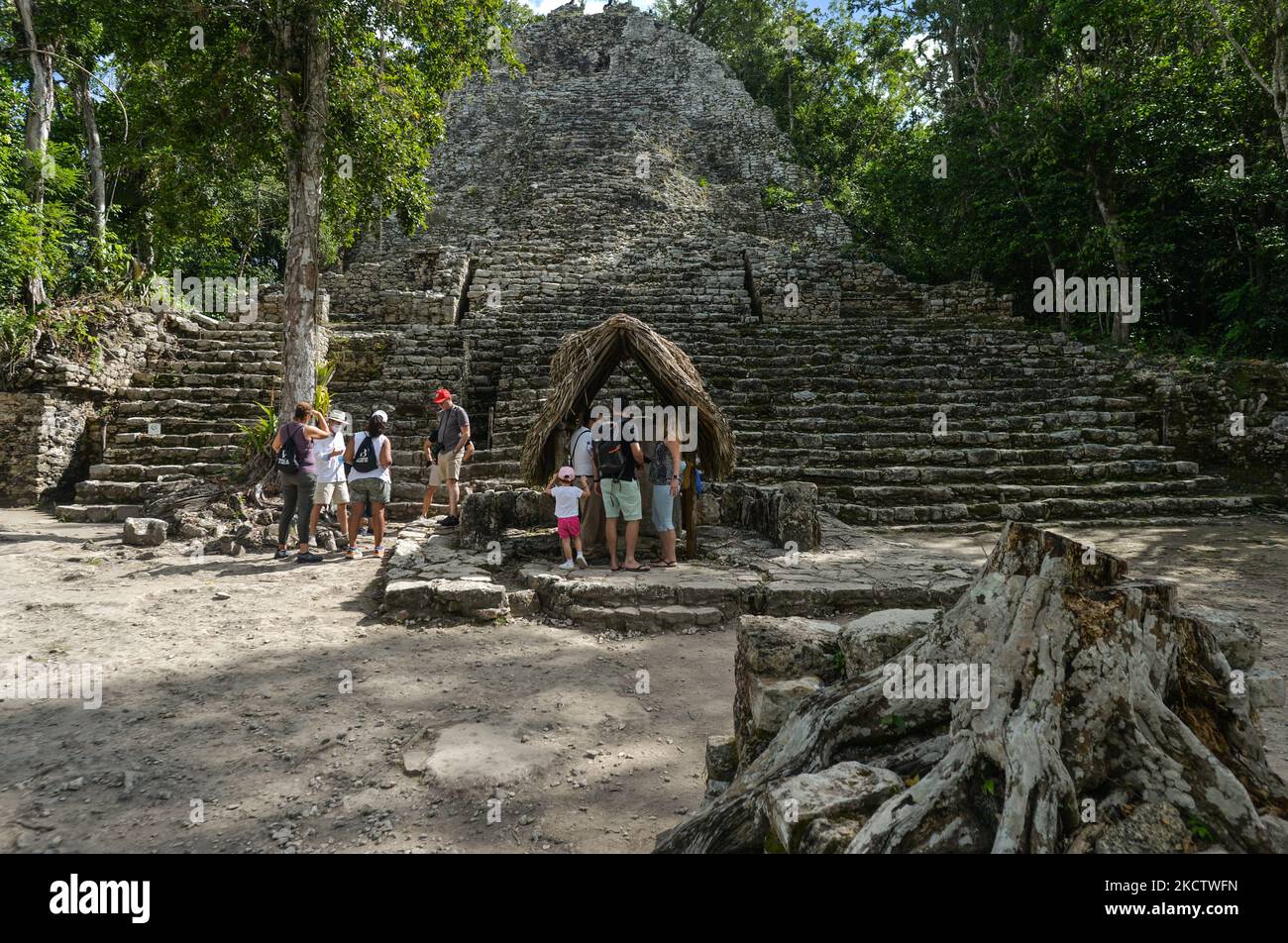 Pyramid the Iglesia (the Church) - Coba Group, inside the ...