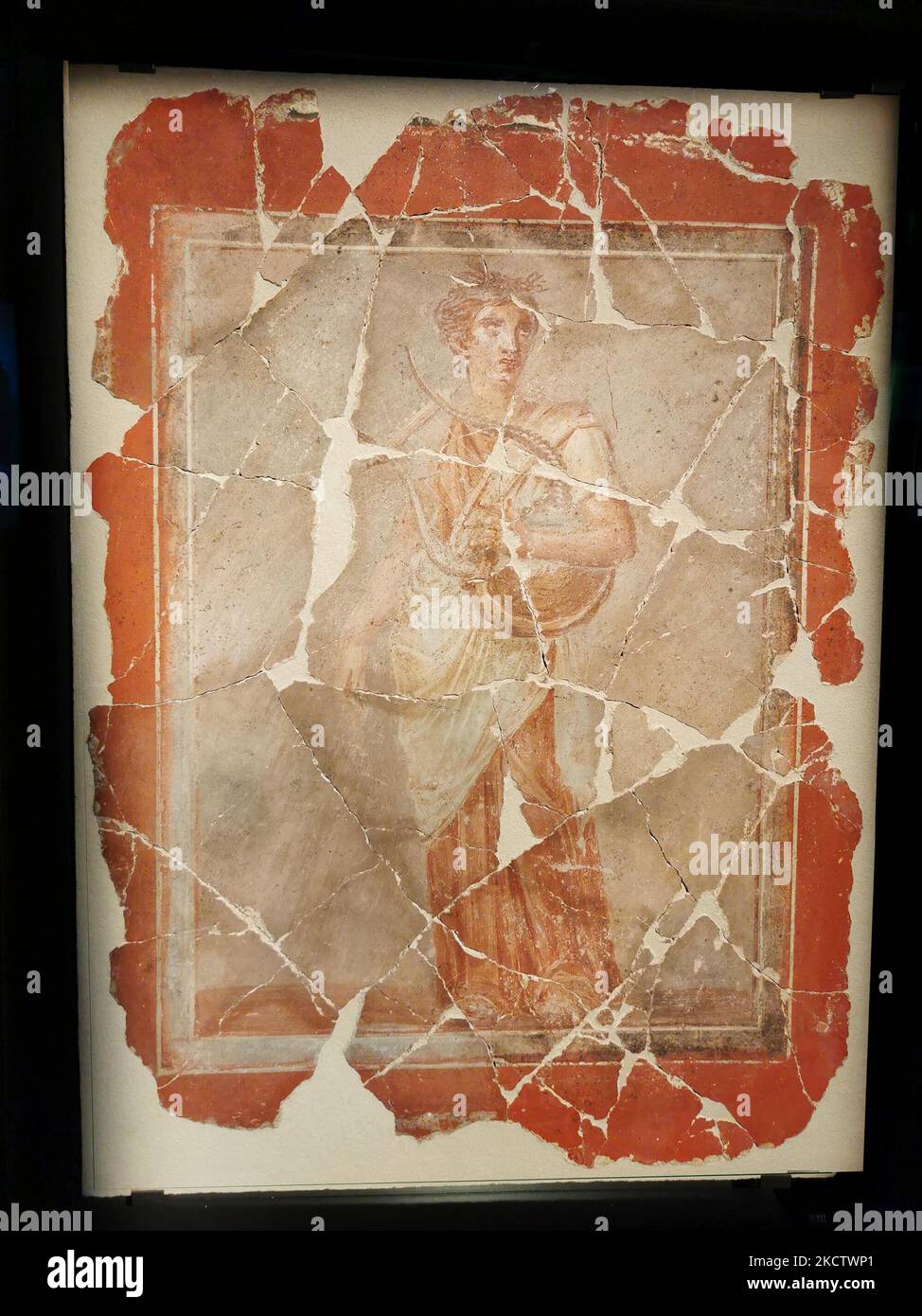 Muse Terpsicore portrait. Museum of the Roman Forum of Cartagena. 1st ...
