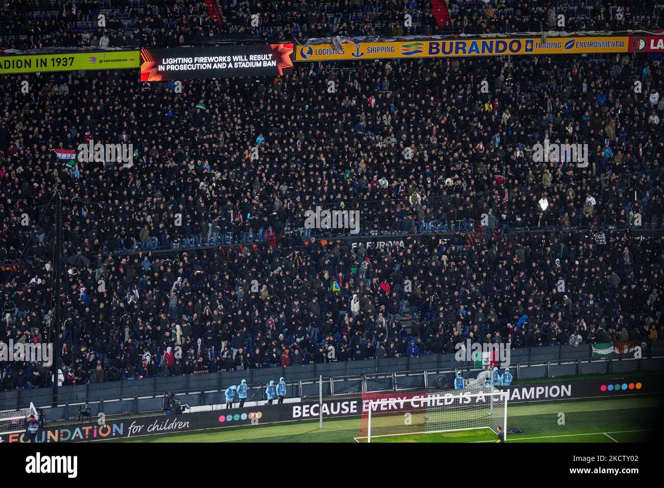 Rotterdam - View from above during the match between Feyenoord v Lazio ...