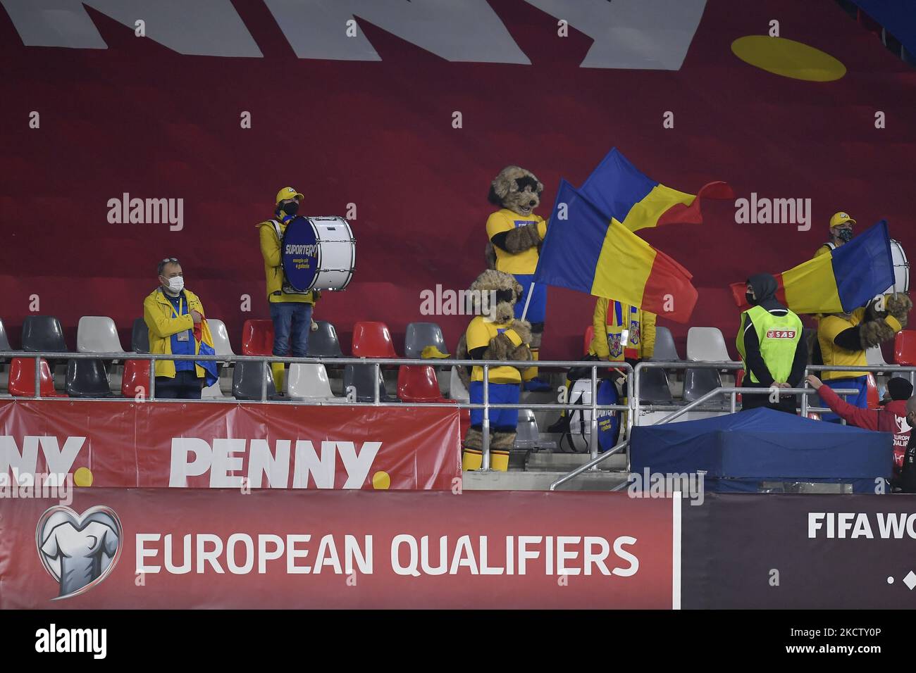 Romanian fans in action during the FIFA World Cup Qatar 2022 ...