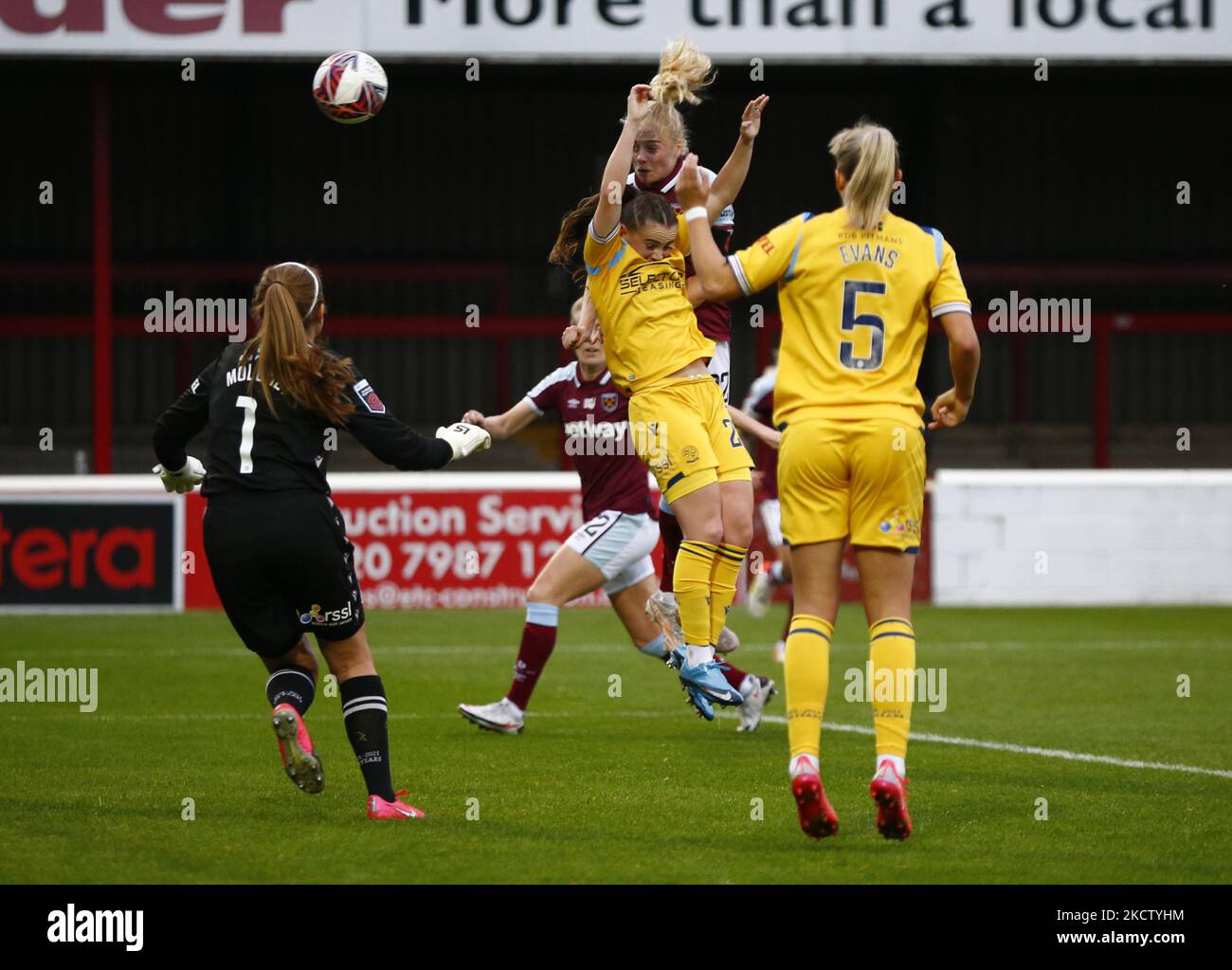 Grace Fisk of West Ham United WFC scores during Barclays FA Women's ...