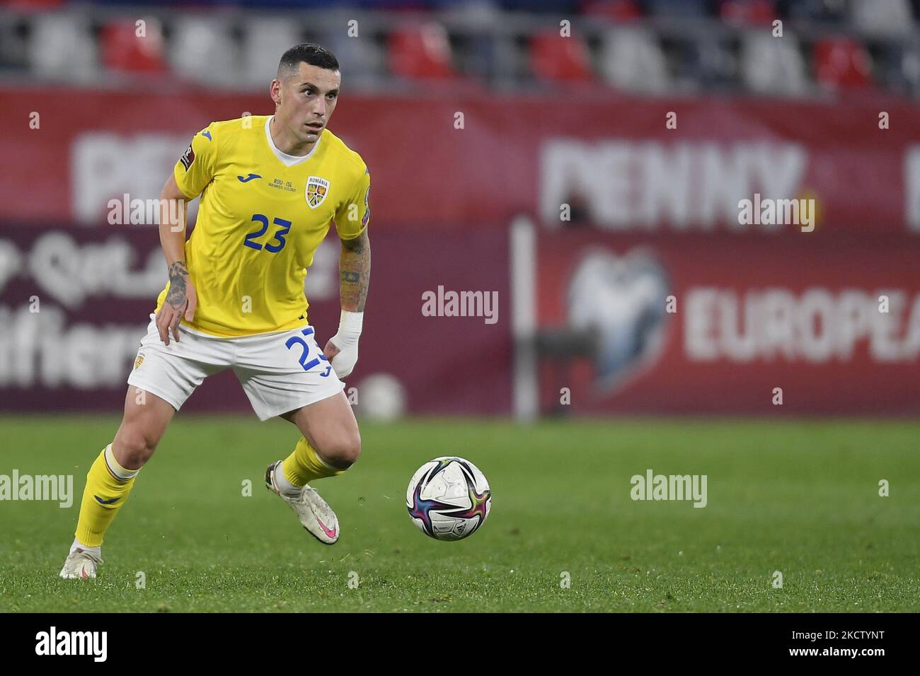 Nicolae Stanciu in action during the FIFA World Cup Qatar 2022 ...