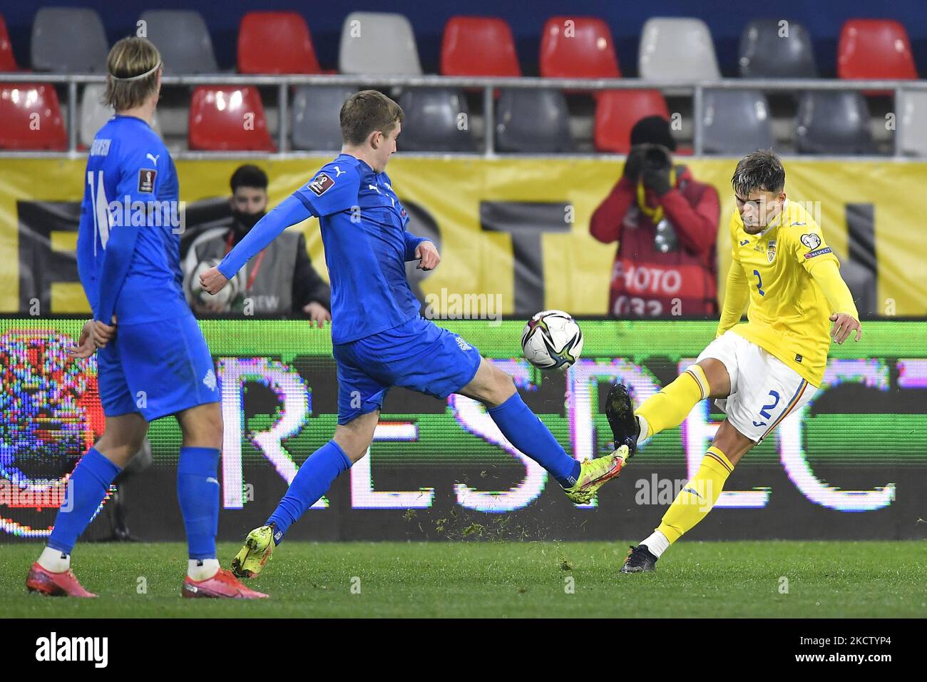 Andrei Ratiu in action during the FIFA World Cup Qatar 2022 ...